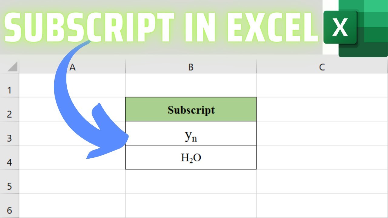 How to Add Subscript in Excel (Easy Ways) - YouTube