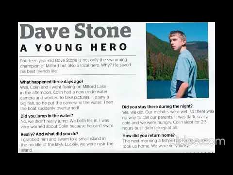 Full Blast 5 Module 7c Dave Stone A Young Hero - YouTube