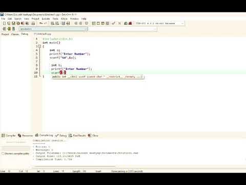 addition of two numbers in c programming - YouTube