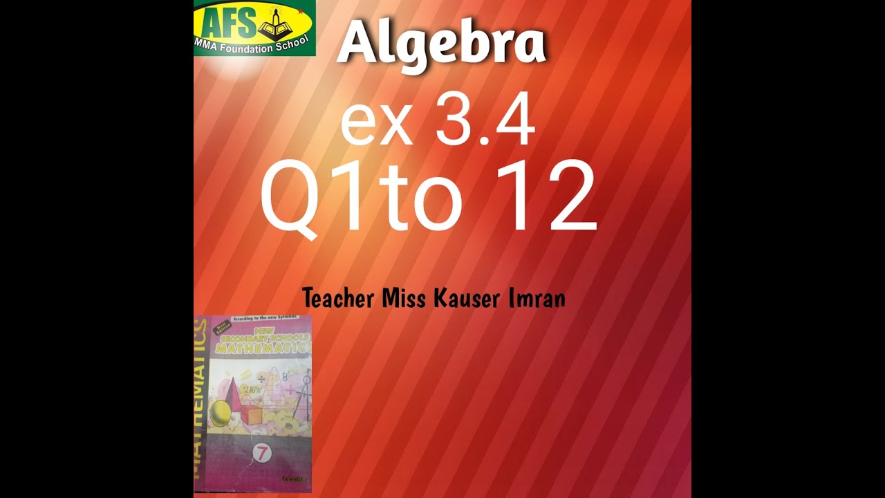 Grade#07 Algebra - YouTube