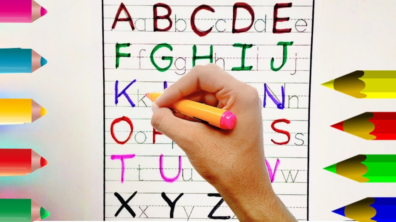 Learn to write Capital Letters and Small letters Abcd | abcd writing ...