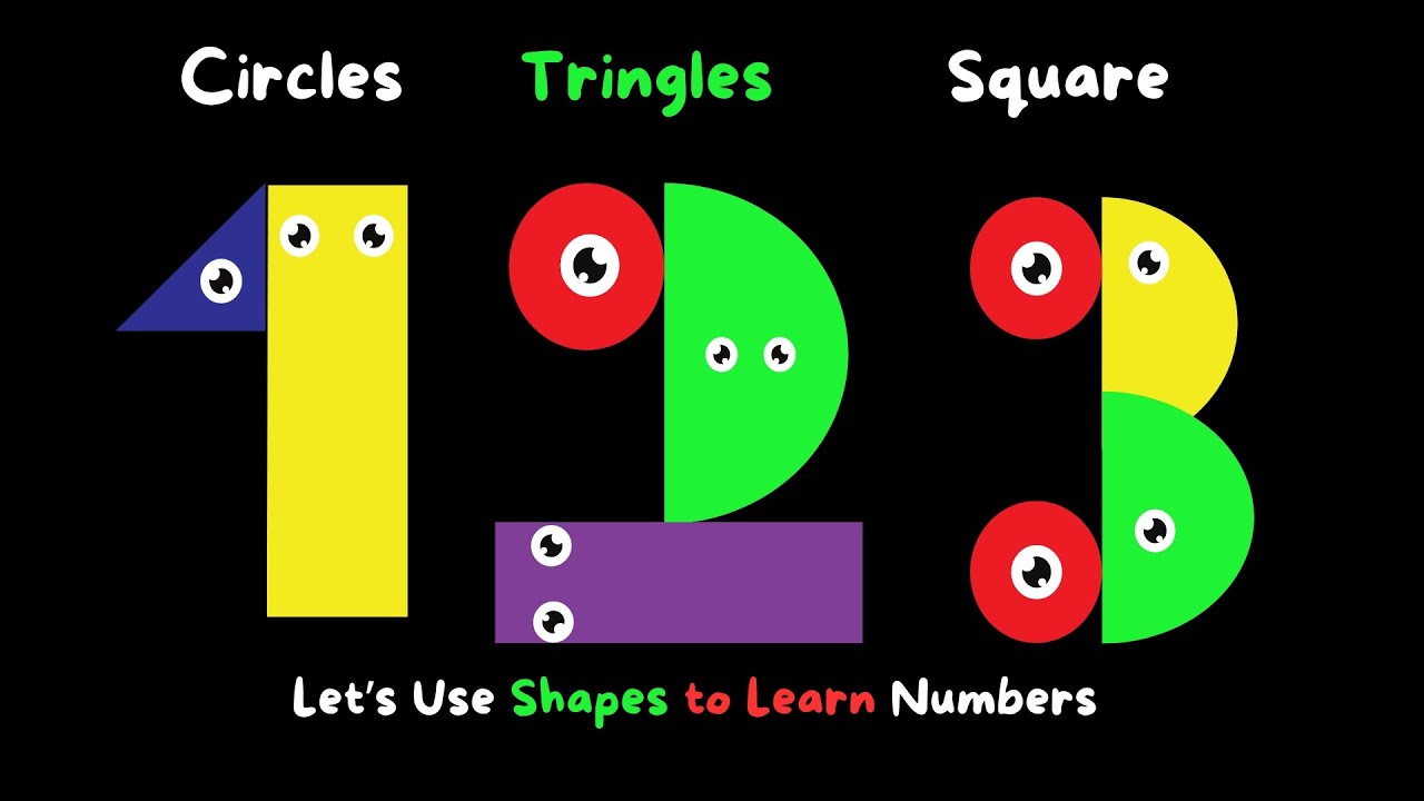 Let‘s Use Shapes to Learn The Numbers 1,2,3 Song Circles, Tringles ...