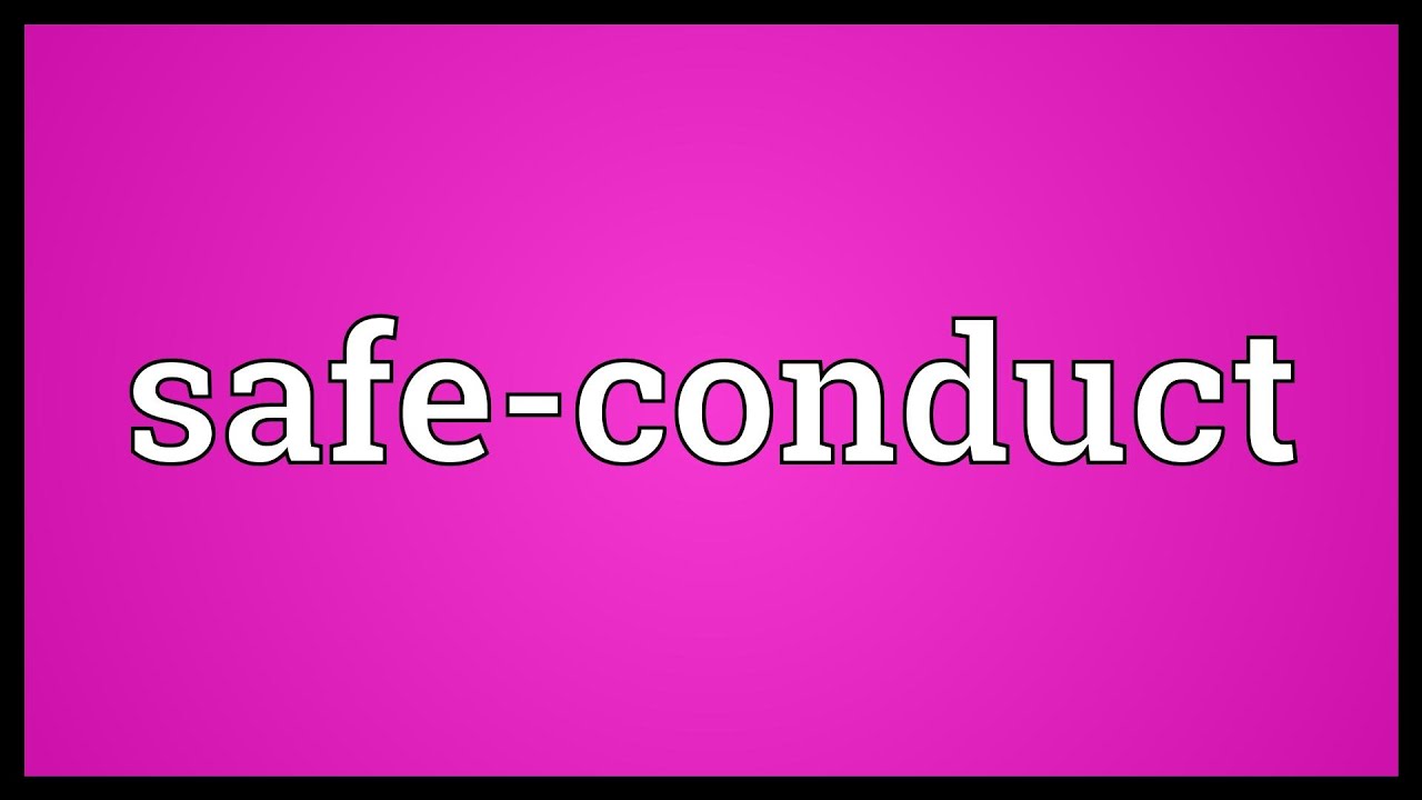 Safe-conduct Meaning - YouTube