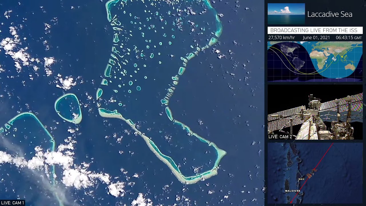 Earth Space View: The Maldives, Indian Ocean - YouTube