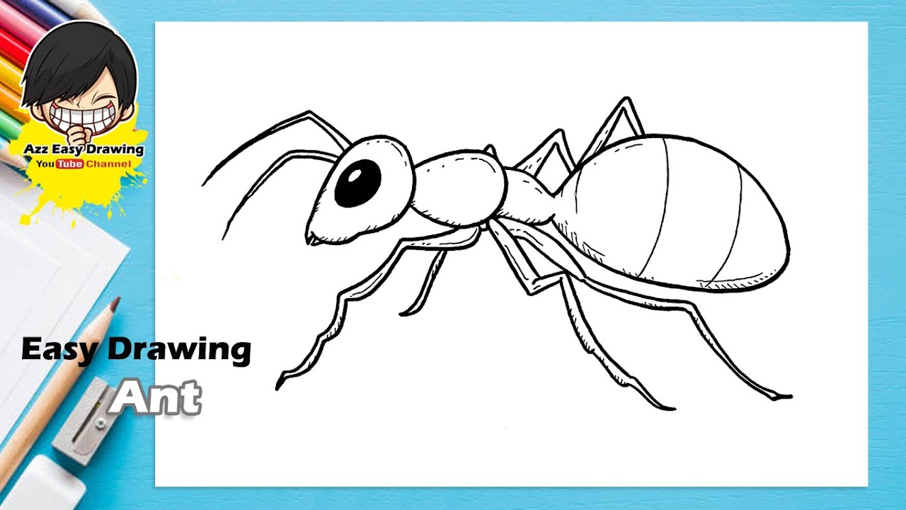 Easy Ant Drawing - YouTube