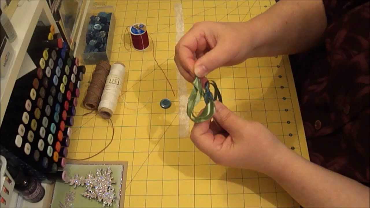 Feeding String & Ribbons Through Buttons - YouTube