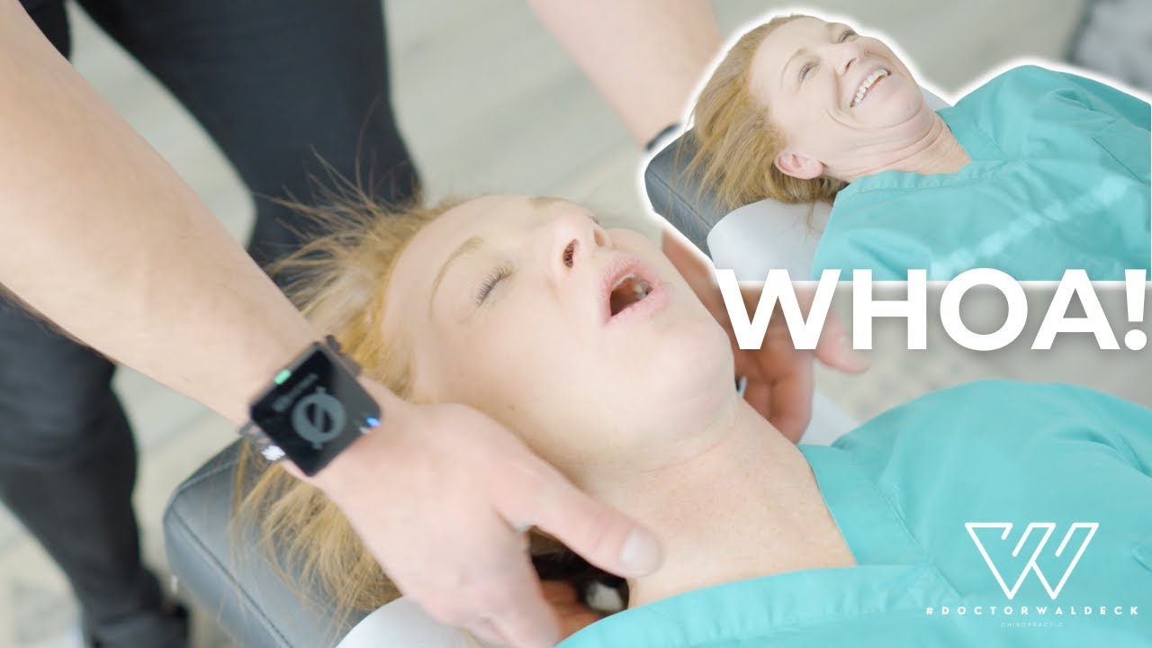 HER REACTION TO AN INTENSE NECK POP | CHIROPRACTIC ADJUSTMENT - YouTube