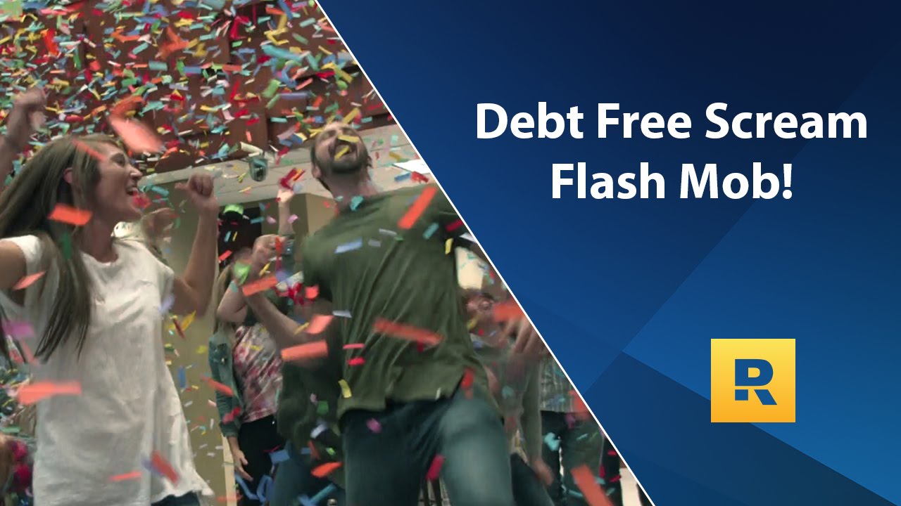Debt Free Scream Flash Mob! - YouTube
