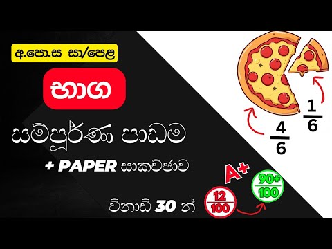 භාග | bhaga | Fractions in Sinhala |Grade 10 11 | O/L Maths | baga ...