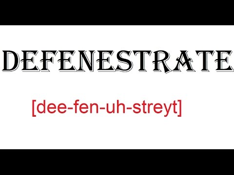 How To Pronounce DEFENESTRATE - YouTube