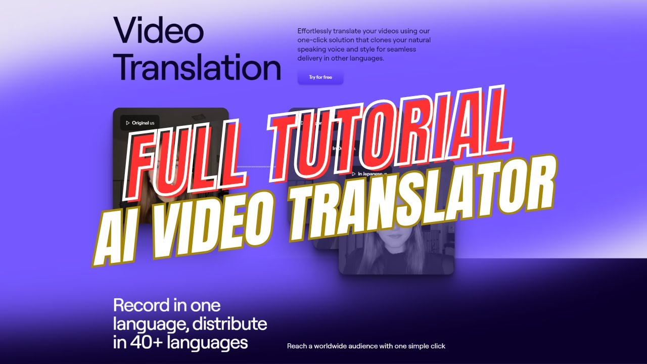 FULL TUTORIAL AI VIDEO TRANSLATOR HEYGEN !!! - YouTube