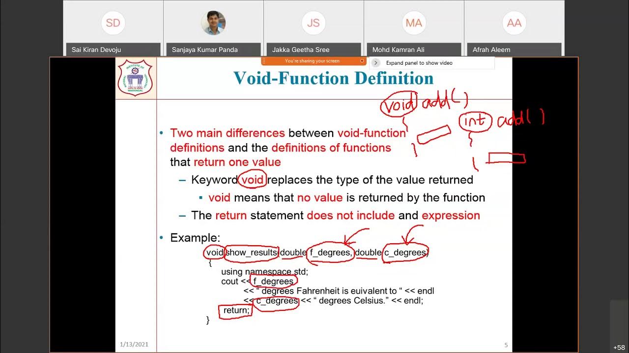 PSCP: Lecture 17 - Void Functions and Call By Reference Parameters - YouTube
