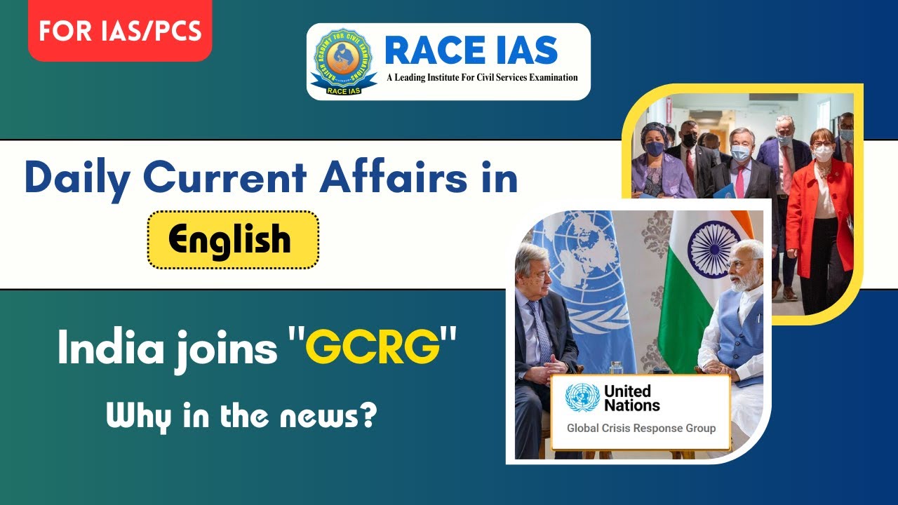 India has joined the Champions Group of the Global Crisis Response ...