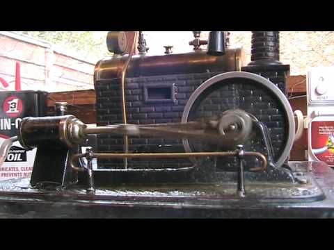 Marklin Steam Toy Engine In Live Steam Drives A Workshop. - YouTube