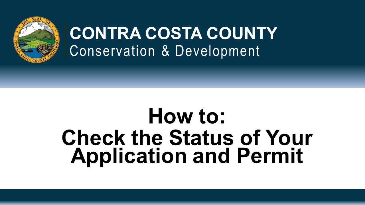How to Check the Status of Your Application and Permit - YouTube