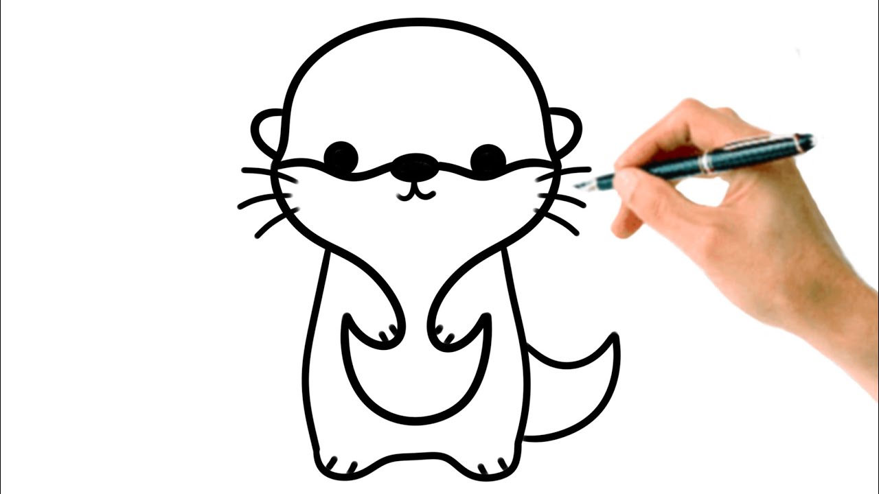 How To Draw A Cute Otter Step By Step