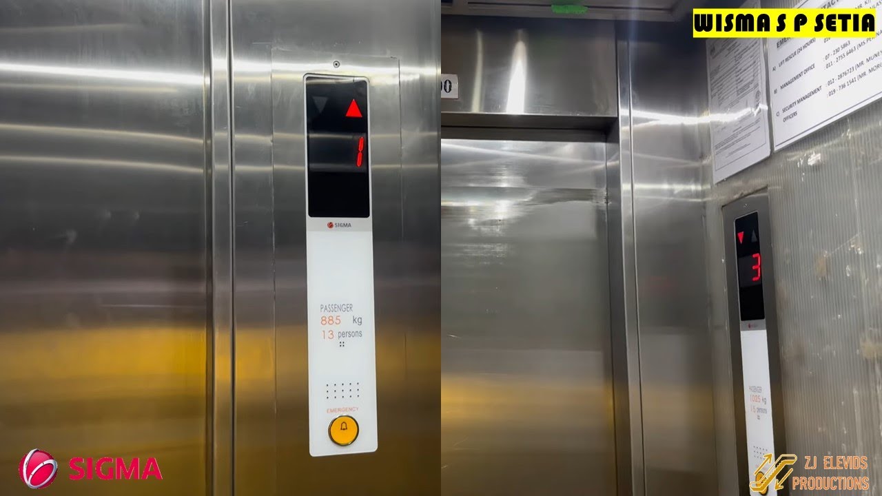 3 Sigma Elevators (2 Passenger + 1 Service) at Wisma S P Setia, Bukit ...