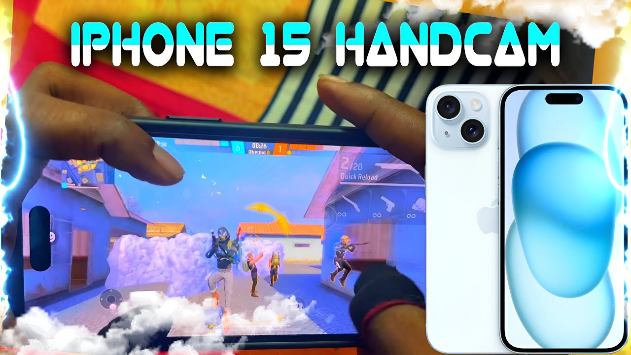 IPHONE 15 🔥 FREE FIRE HANDCAM || IPHONE 15 FREE FIRE GAMEPLAY || IPHONE ...