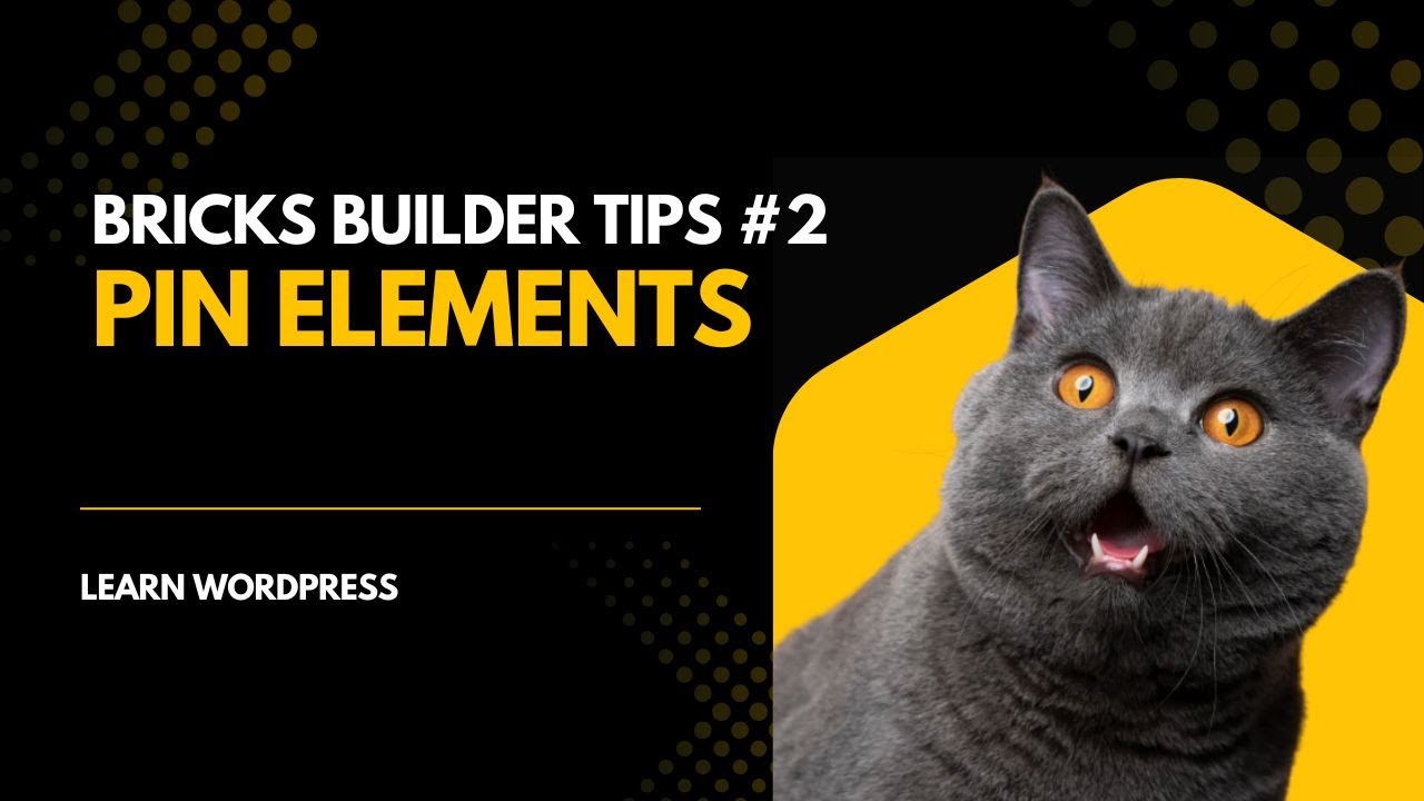 Pin Elements for Faster Workflow. Bricks Builder Tips Series #2 - YouTube