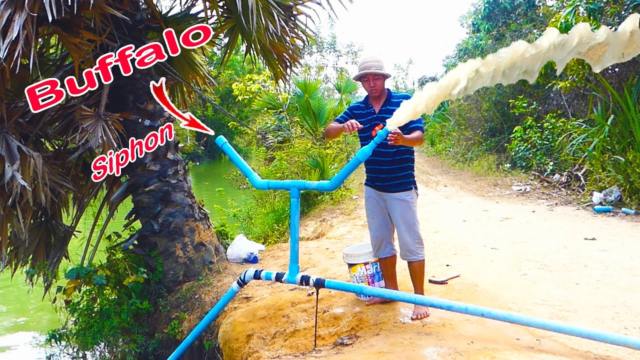Super siphon PVC Pipe Vs Drum Pump No Electricity easy way to do - YouTube