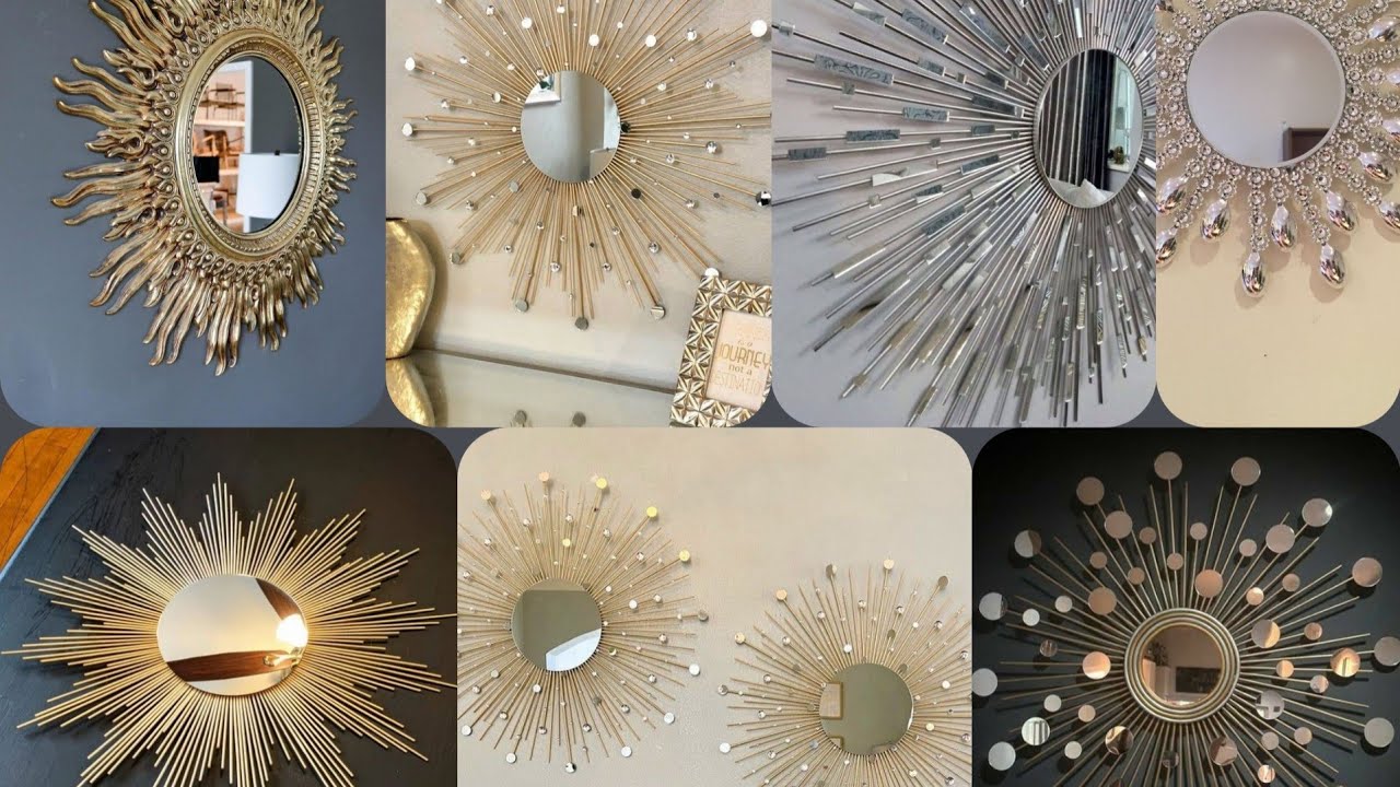 Mirror design/ beautiful wall mirror design/ unique design - YouTube