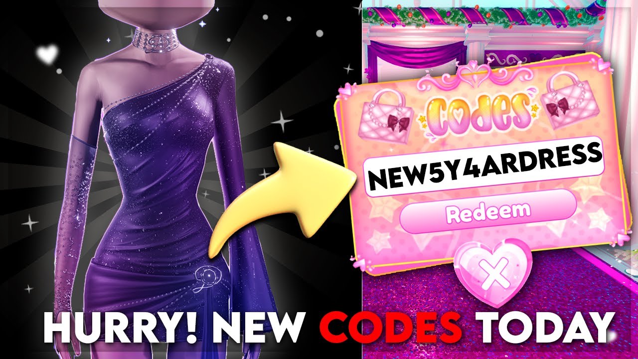 HURRY! ALL THE NEW CODES ARE NOW HERE! NEW YEARS DRESS TO IMPRESS UPDATE - YouTube