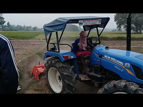 New Holland 3600-2 excel 4wd performance on shaktiman rotavotor on dry field #new