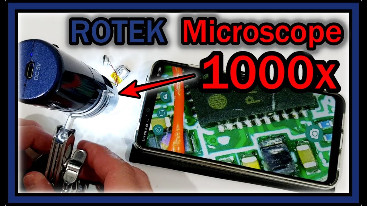 Wireless Digital Microscope ROTEK RT-107W 50x and 1000x Magnification ...
