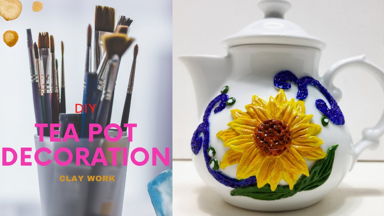 How To Decorate A Teapot || Teapot Decoration Ideas || Kettle ...