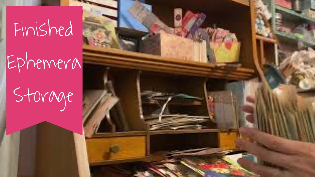 My Organized AND Full Decorated Ephemera Storage Secretary - YouTube