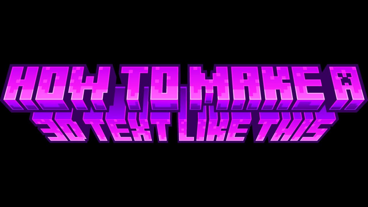 How To Create A 3D Minecraft Text In BlockBench - YouTube