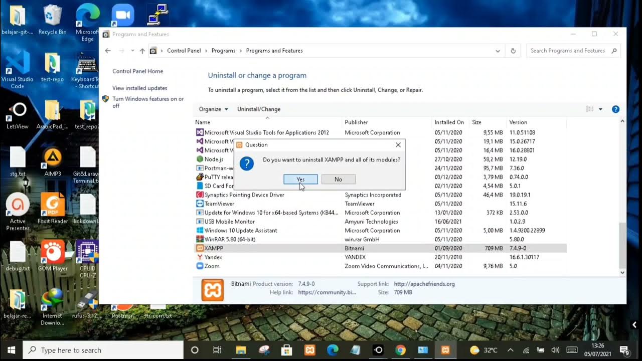 Tutorial Uninstall Composer dan Xampp Pada Windows - YouTube