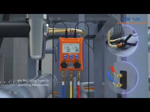 Elitech LMG-10 Refrigeration Digital Manifold Gauge Set | High-Precision HVAC TOOLS