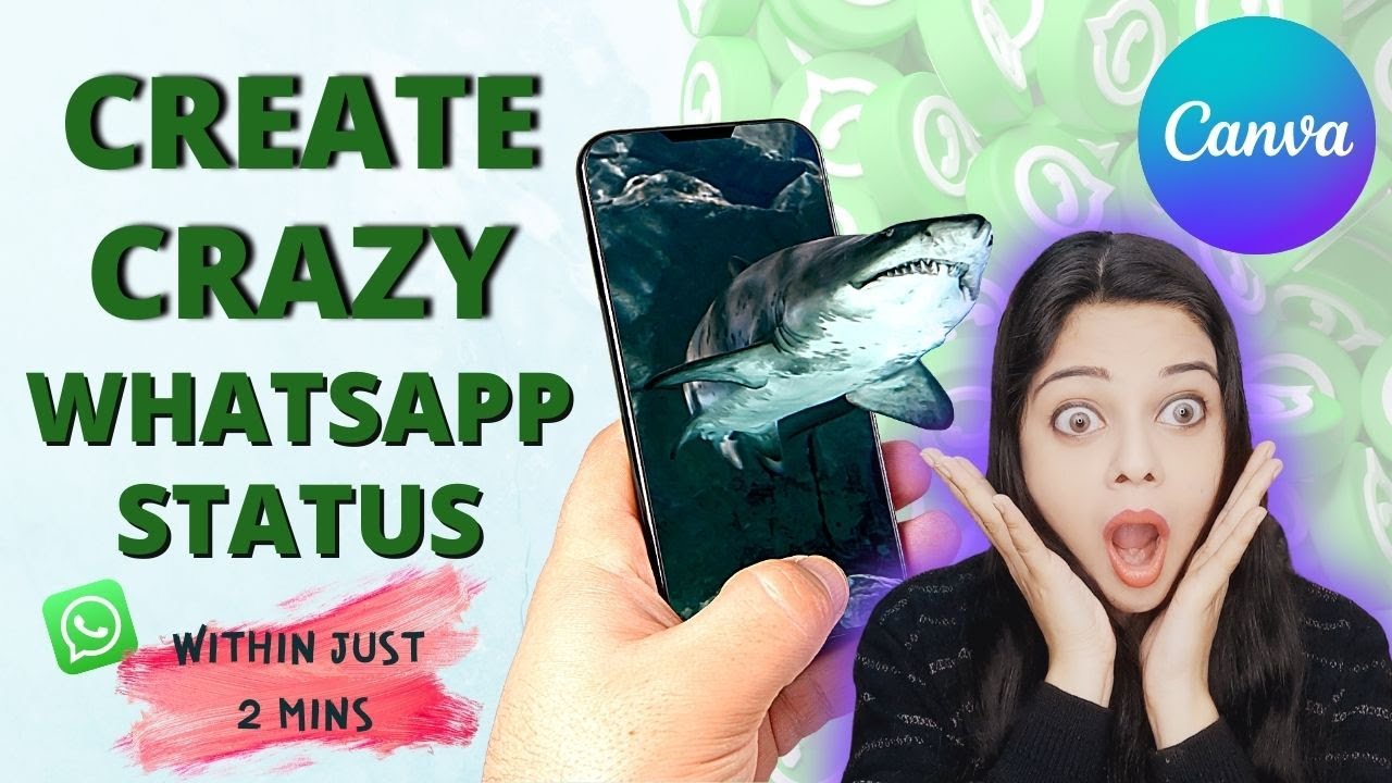 How to create trendy WhatsApp status in Canva Mobile App in 2022 ...