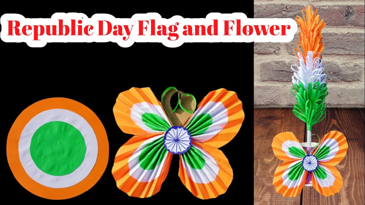 2 Beautiful Republic Day Craft Making With Paper | Republic Day Craft ...
