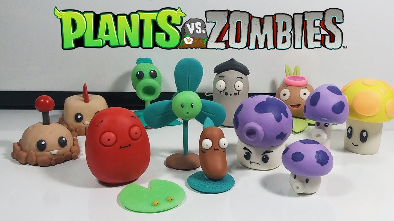 Making a collection of plants 🌱Part 3 Plants vs Zombies Polymer Clay ...