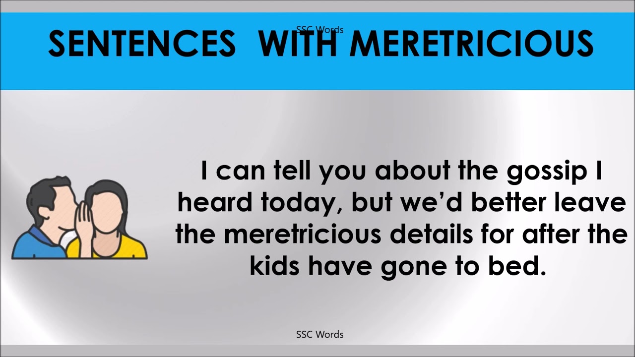 MERETRICIOUS # Improve English # Meaning and 5 sentences # GRE CAT GMAT ...