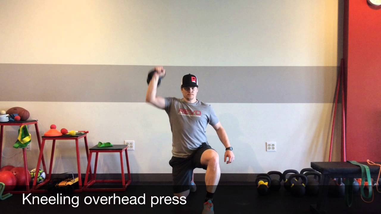 Kneeling Overhead press - YouTube