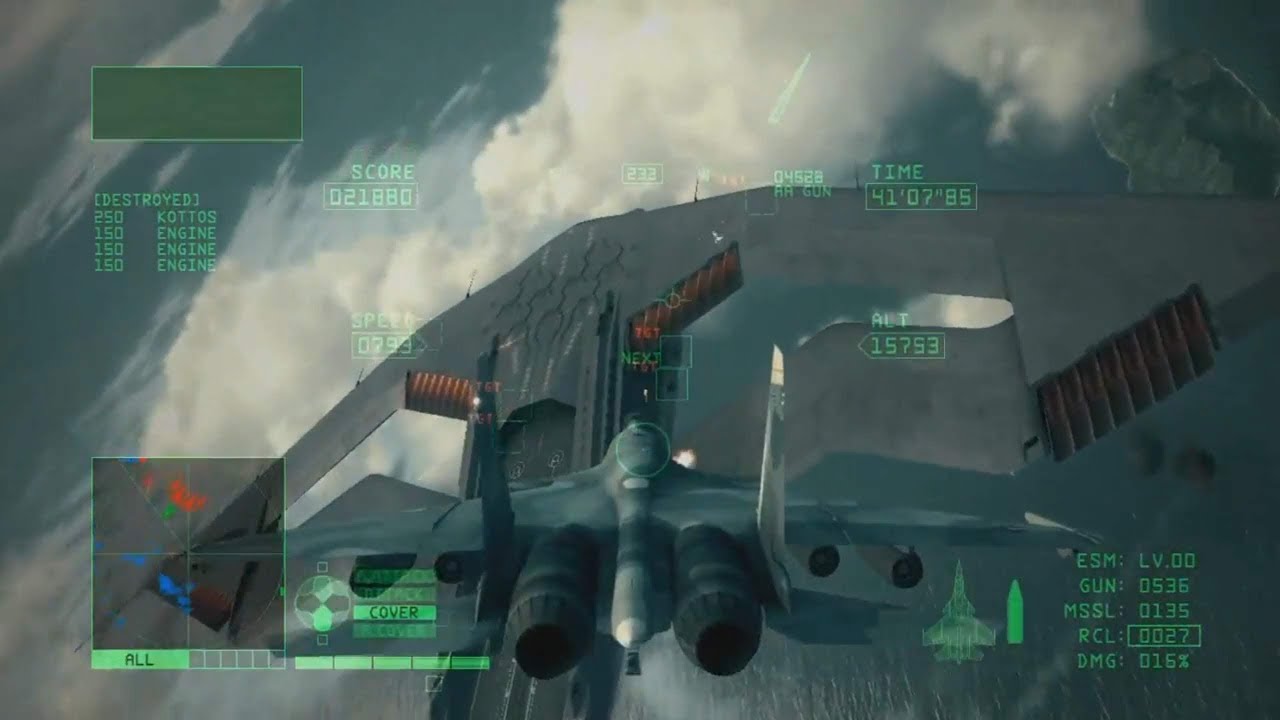 ACE COMBAT 6 Mission 09 HEAVY COMMAND CRUISER - YouTube