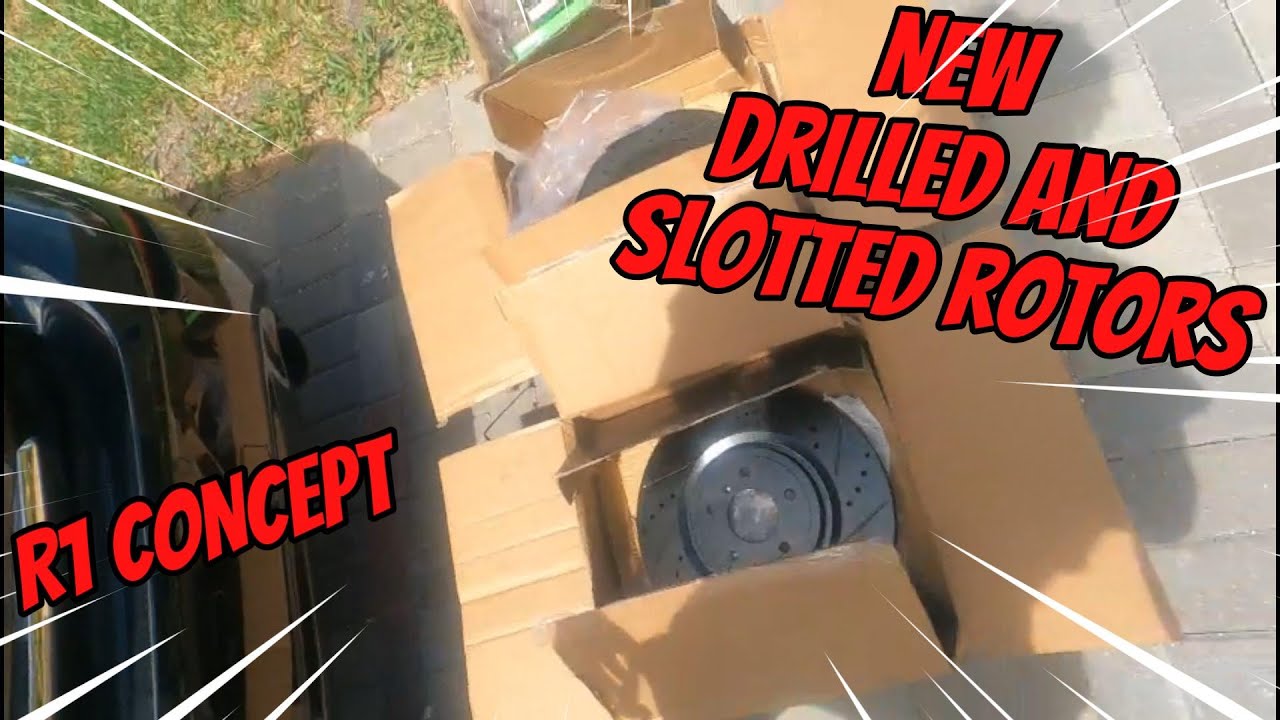 INSTALL/REVIEW R1 CONCEPT DRILLED AND SLOTTED ROTORS - YouTube
