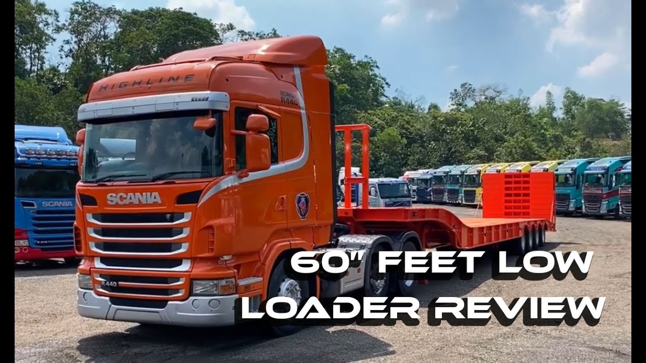SUPER ! 60FT LOW LOADER TRAILER REVIEW . - YouTube