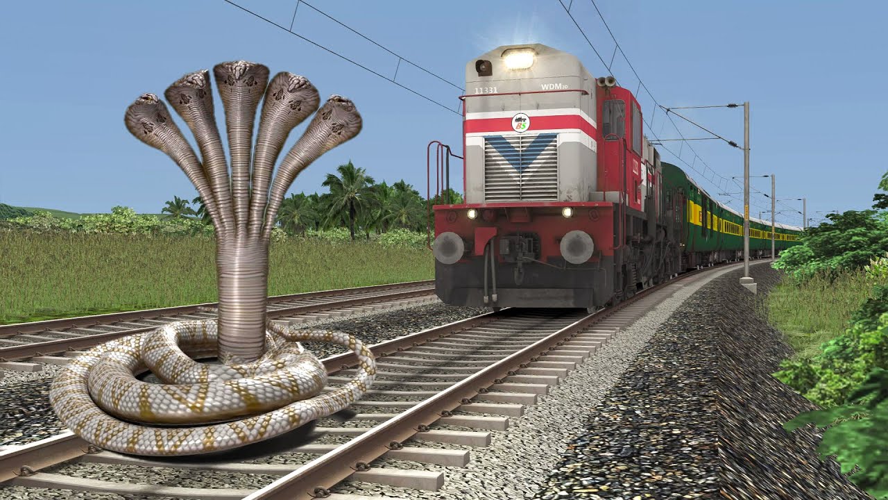 Giant Five Headed SNAKE Stops The Train in Jungle | BeamNG.Drive - YouTube