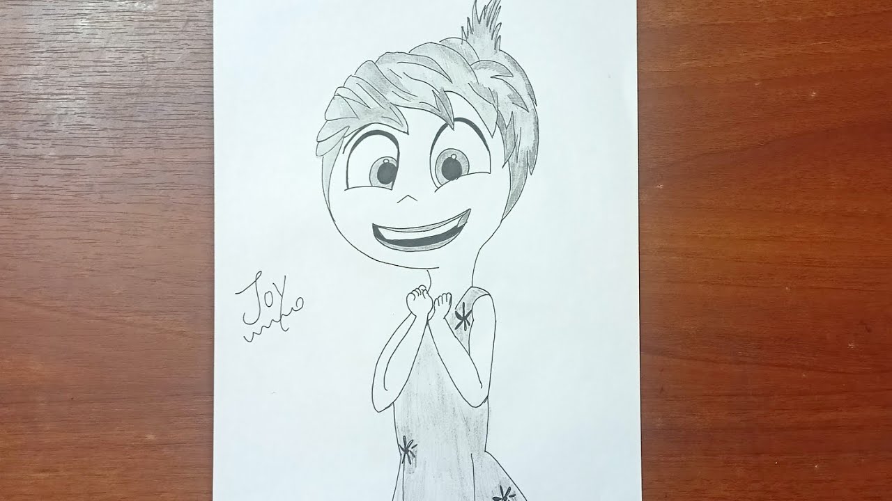 How To Draw Joy From Disney Inside Out 😊 💫 #disneypixar #joy # ...