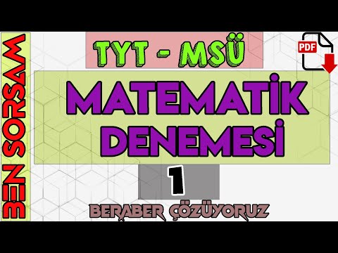 TYT - MSÜ MATEMATİK DENEMESİ - 1 | BEN SORSAM | Beraber Çözüyoruz | +PDF | TYT 2021 BENZERİ