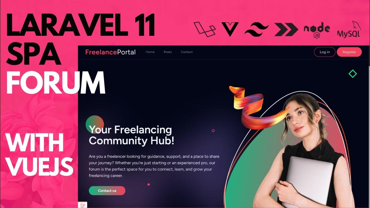 Freelance forum with laravel 11 SPA and vuejs3 - YouTube