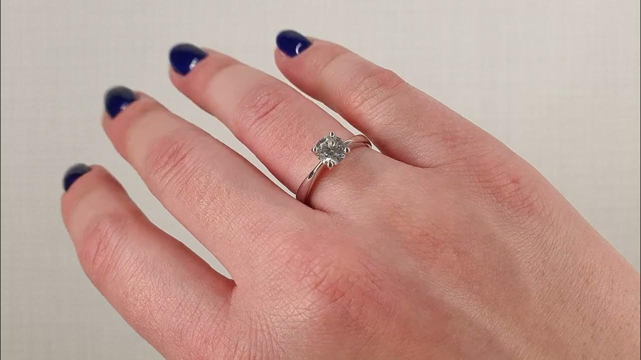 ANELLO SOLITARIO CON DIAMANTE NATURALE CT. 0.80 CERTIFICATO GIA - YouTube