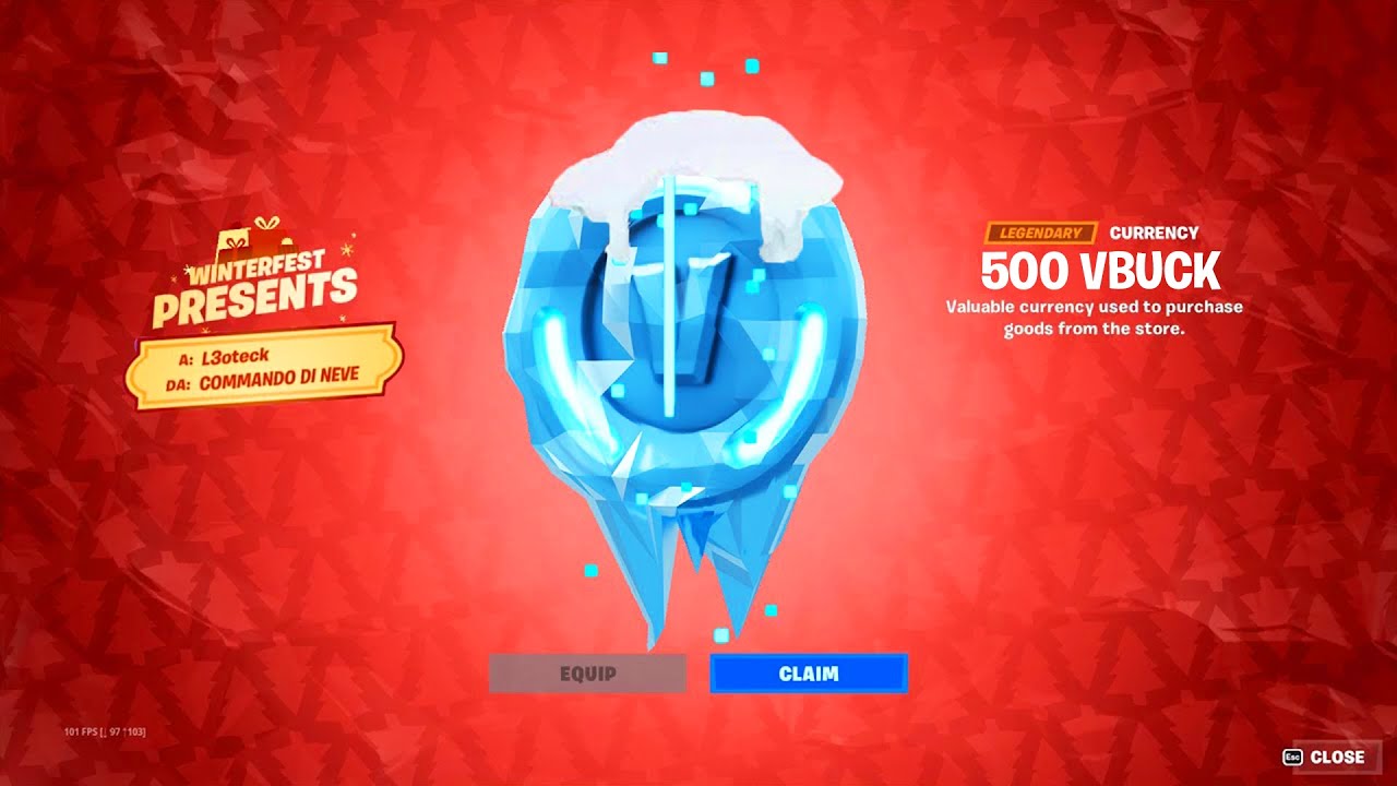 500 VBUCKS GRATIS per TUTTI I GIOCATORI! - YouTube