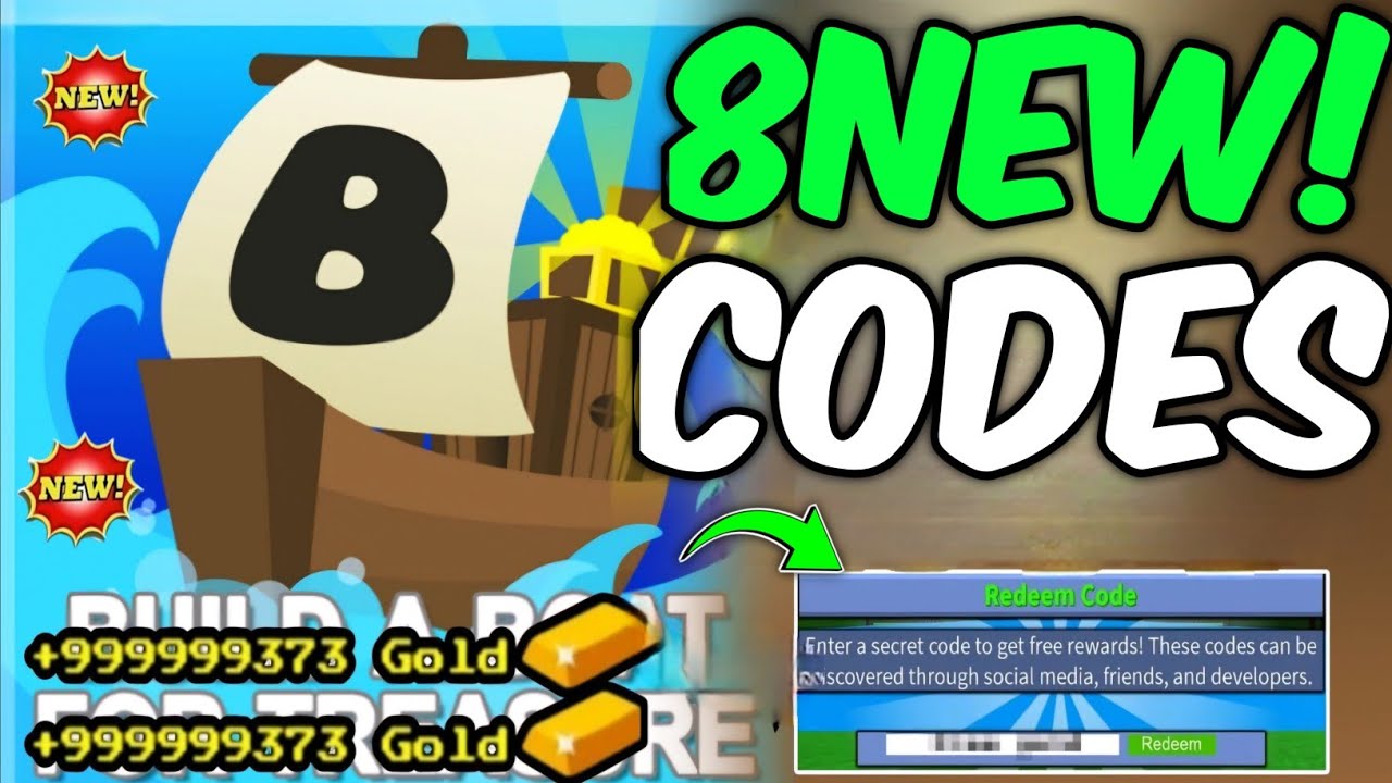 ⚠️UPDATE! CODES⚠️ BUILD A BOAT FOR TREASURE ROBLOX CODES APRIL - ROBLOX BUILD A BOAT CODES - YouTube