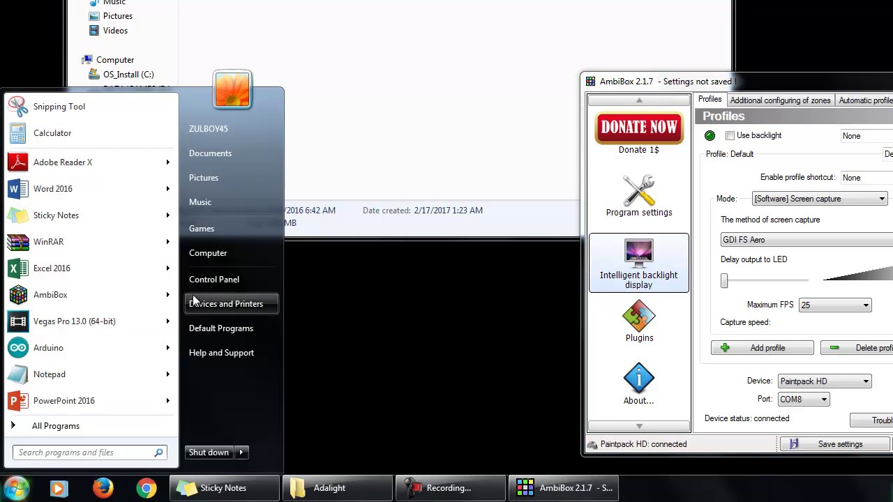 How to use Ambibox/ambilight/adalight - YouTube