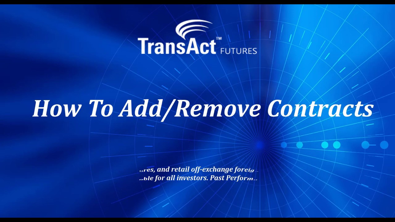 How To Add/Remove Contracts - YouTube